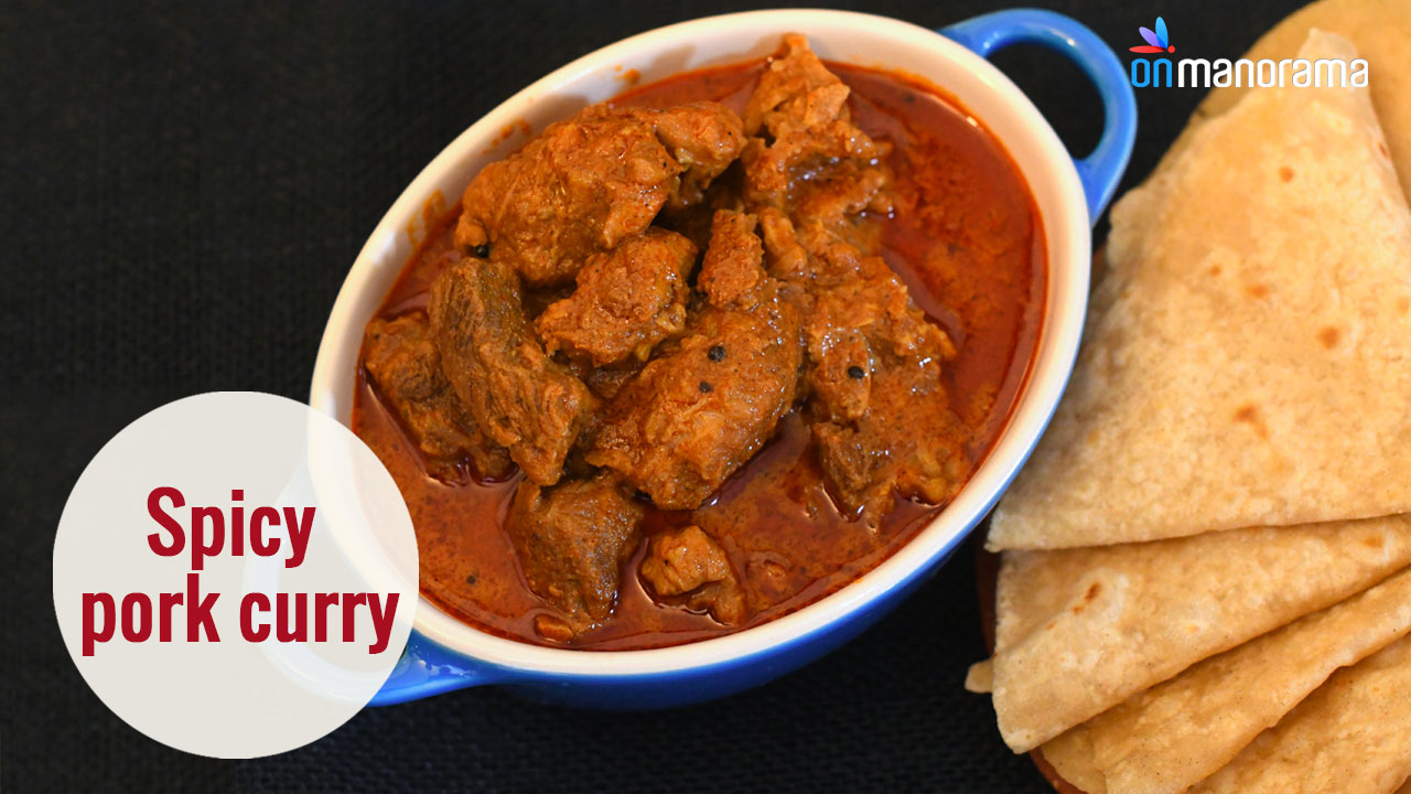 Spicy pork curry | Food | Mrs KM Mathew's Recipe | Easter Special ...